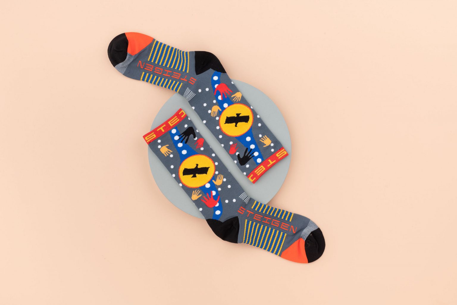 Bunjil the Creator 3/4 length socks - Geelong City of Design